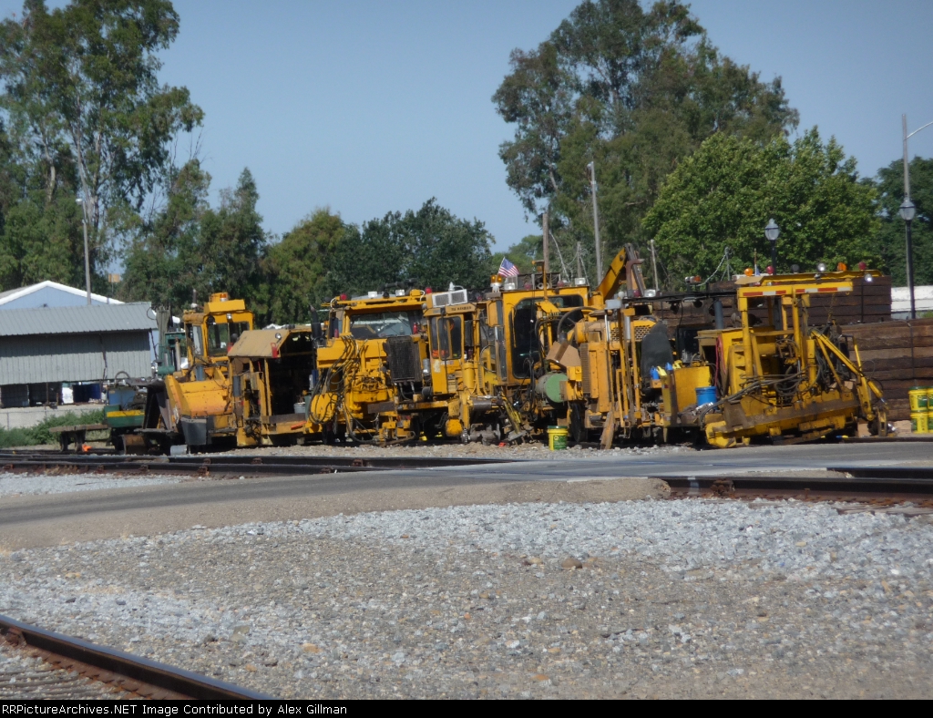 MOW Equipment Lined Up